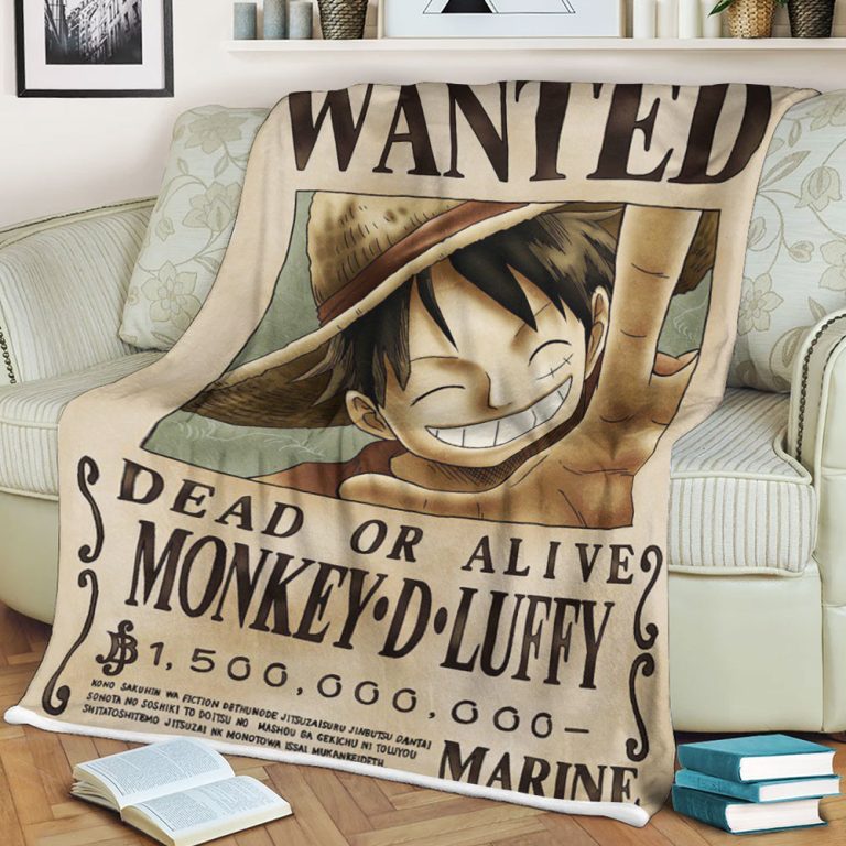 Monkey D Luffy One Piece Wanted Dead Or Alive Blanket - Hot Sale 2025